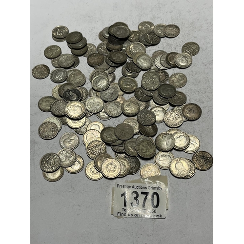 MIXED UNCHECKED PRE 1920 & PRE 1947 SILVER 3D COINS 200G