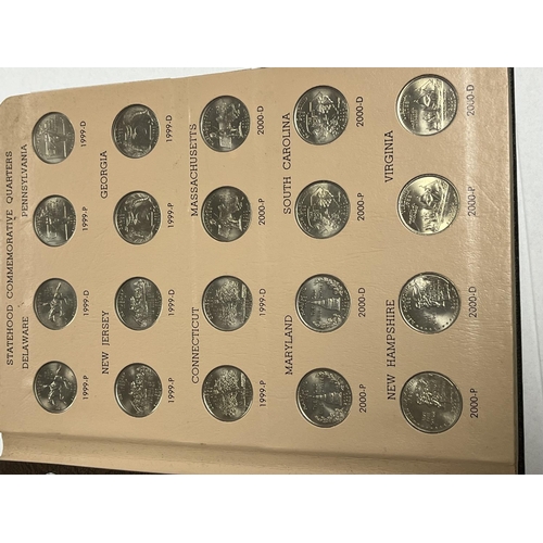 PART FILLED USA QUARTERS FOLDER