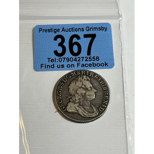 RARE 1723 SILVER SHILLING NICE EXAMPLE