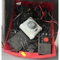 BOX OF ASSORTED MODEL RAILWAY TRAIN CONTROLLERS ETC PLEASE SEE PICTURES FOR CONTENTS