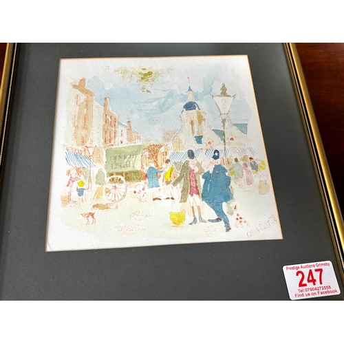 ORIGINAL COLIN CARR WATERCOLOUR OF GRIMSBY TOTAL SIZE INCLUDING FRAME ...