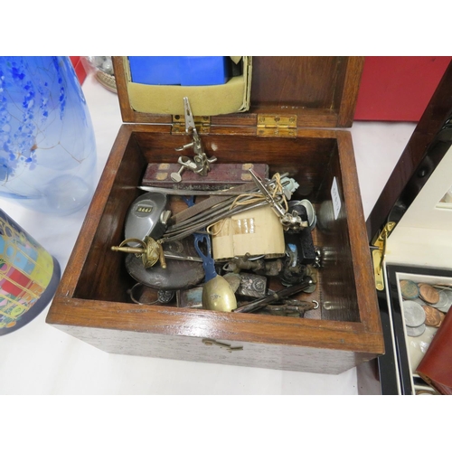 Collection of punches, fly tying equipment, leather work needles ...