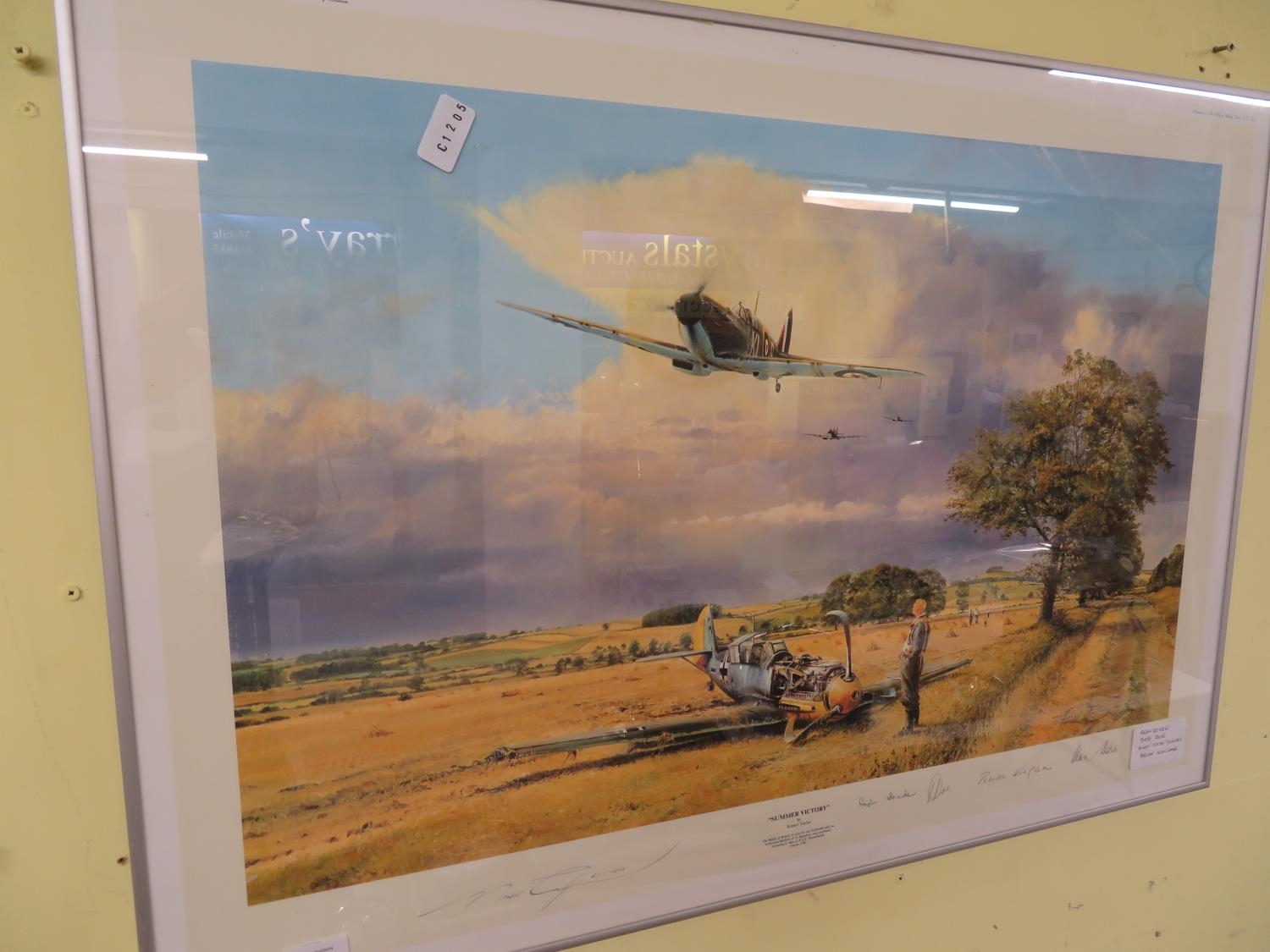 Print of Spitfires - Summer Victory by Robert Taylor signed by Alan ...