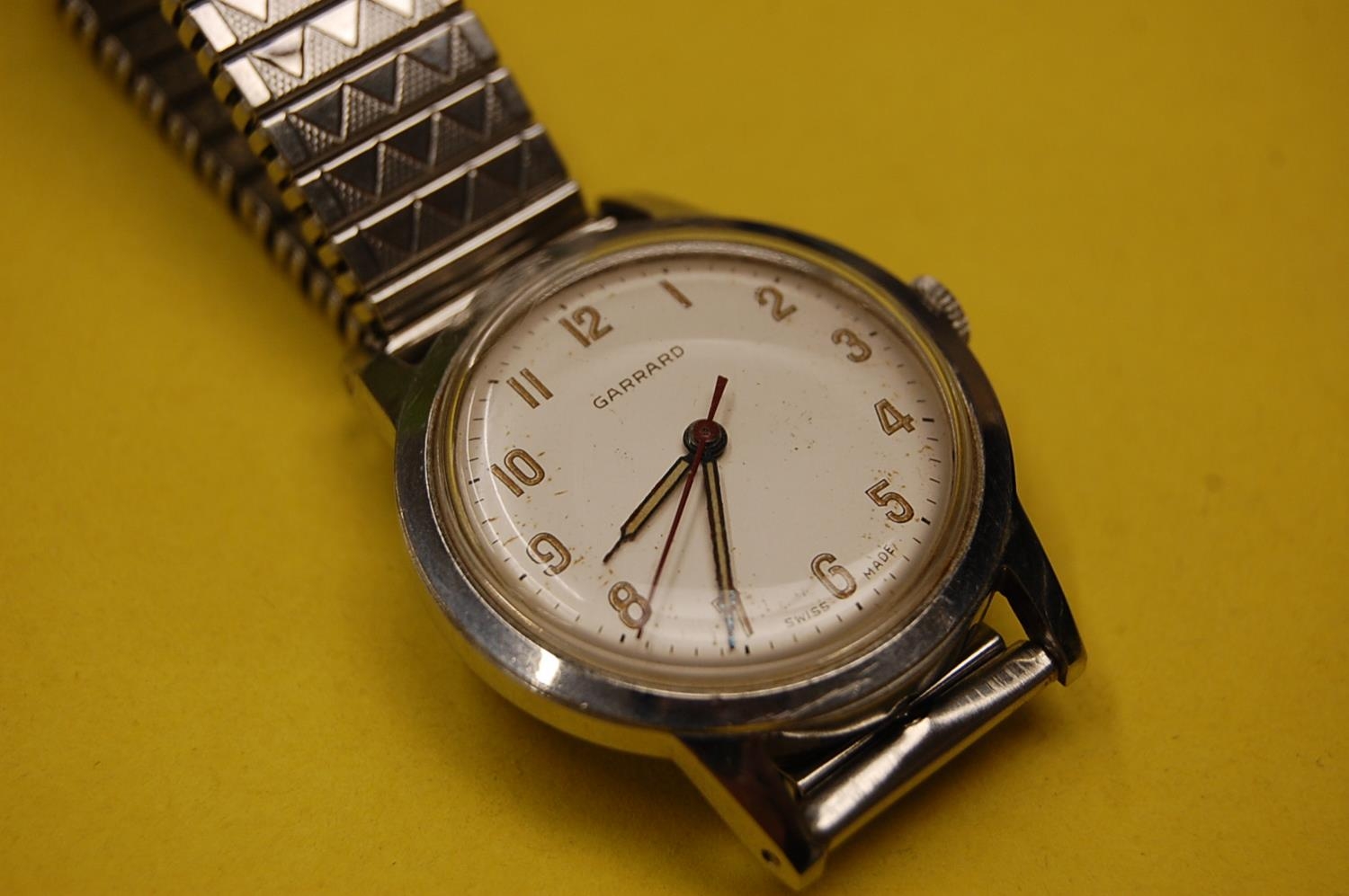 1960s Gents Stainless Steel Wrist Watch By Garrard And Co Limited With