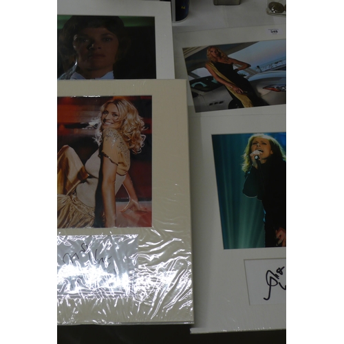 Four autographs and photographs of female actors