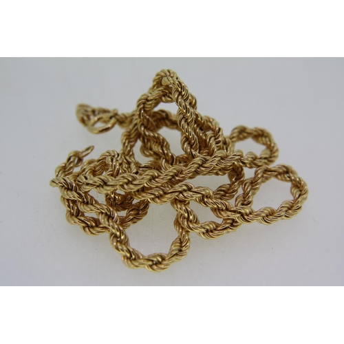 9ct gold rope twist chain, 11.5grams
