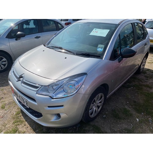 MMN476B Silver Citroen C3 1398cc First Registered 10.07.2015 Approx ...