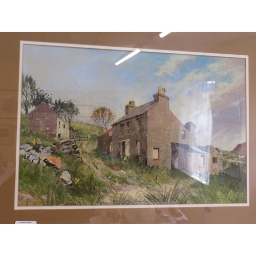 John H. Nicholson, Ballacarnane, pastel, signed - see label verso ...