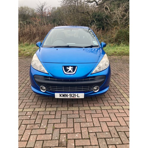 KMN921L Blue Peugeot 207 M Play 1360cc First Registered 18.03.2008 ...
