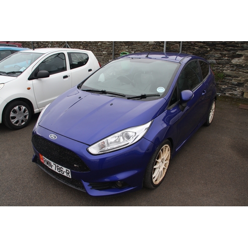 RMN786R Blue Ford Fiesta ST-2 Turbo First Registered 31.05.2013 Approx ...