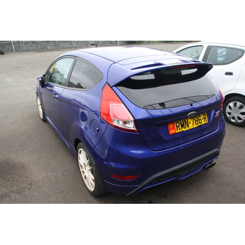 RMN786R Blue Ford Fiesta ST-2 Turbo First Registered 31.05.2013 Approx ...