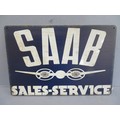 Metal SAAB service sign 20x30cms approx