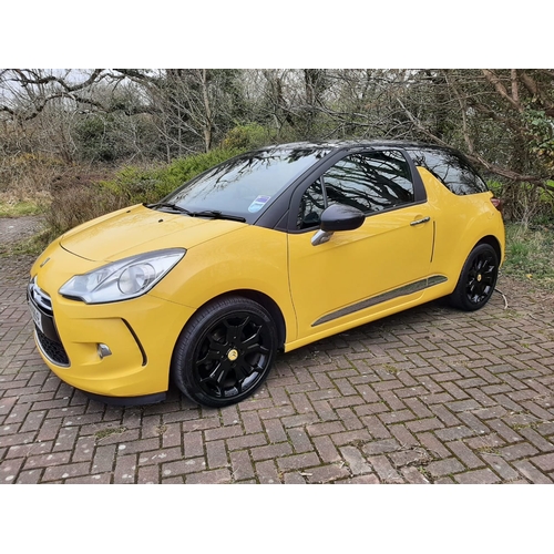 MMN889B Yellow Citroen DS3 DStyle 1560cc First Registered 31.12.2012 ...