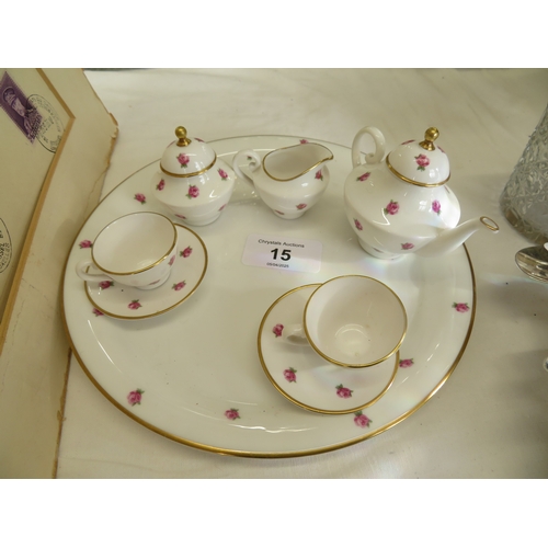 Caverswall porcelain miniature tea service