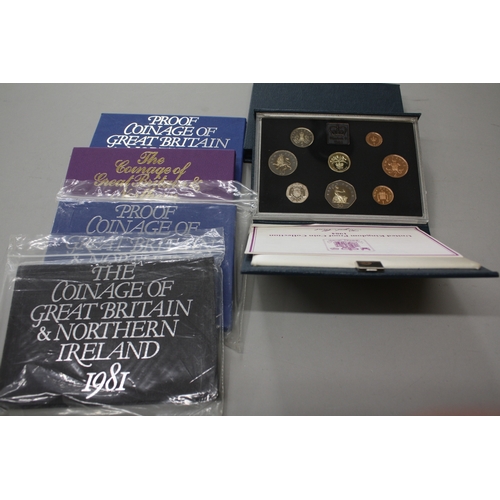 Six proof sets of British coinage