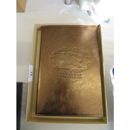 Burberry notebook, unused in box