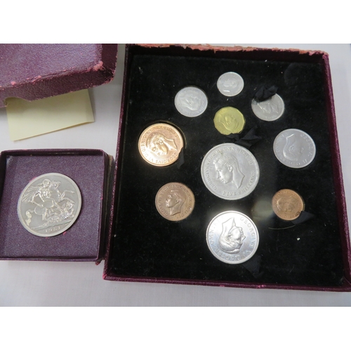 1951 festival of Britain, ten coin set, cased, plus a crown