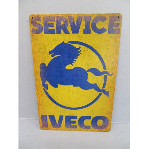 Metal Iveco service sign Approx 30 X 20cms