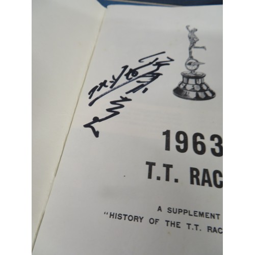 Six signed TT Race programmes : 1959- Geoff Duke, 1963 - Mitsuo Itoh ...