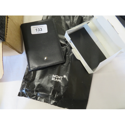 Mont Blanc notepad and small biro plus spare Mont Blanc notebooks