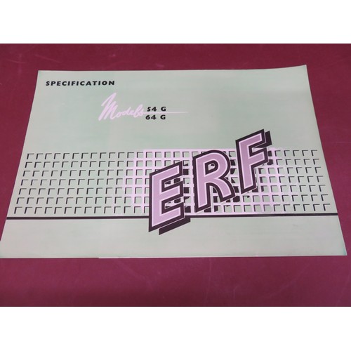 Five ERF brochures for models 44G, 54G & 64G, 56TSG & 66TSG & 66TSGX ...