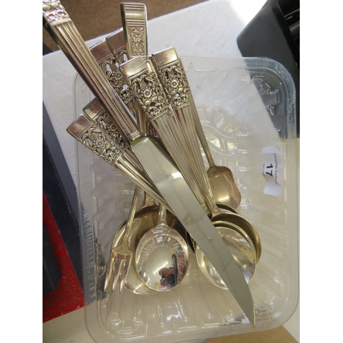 Set of community plate flatware