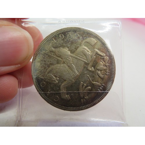 George V 1935 proof crown, raised edge, rare, only 2500 struck in fine ...