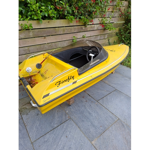 Small racing speedboat