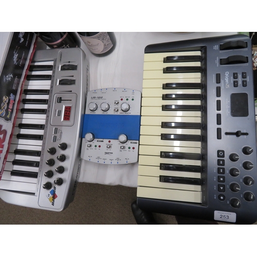 Two Midi controllers plus an audio interface