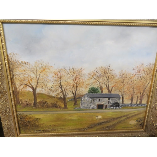 Carol Shimmin, oil on board, Manx Mill, 15.5x19ins approx