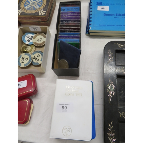 Eleven IOM decimal coin wallets various years