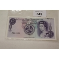 Isle of Man Government £1 note, Dawson, misprint, J424561, crisp and clean