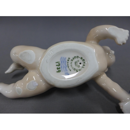 Royal Copenhagen crawling baby boy figure, printed backstamp and ...