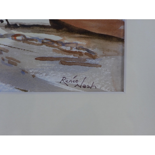 Renee Walsh, watercolour of a harbour scene, signed and framed under ...