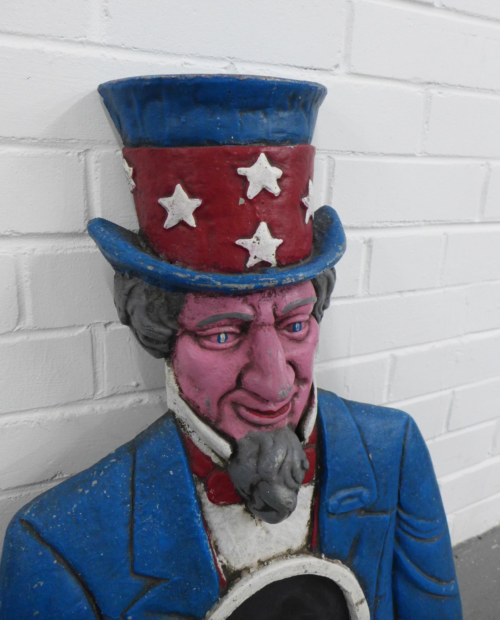 'Shake Hands with Uncle Sam' cast metal sign after the original arcade ...