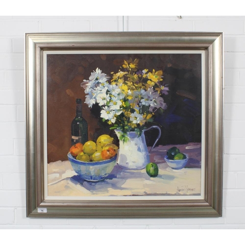 HELEN M. TURNER P.A.I (SCOTTISH b.1937) THE WHITE JUG, oil on canvas ...
