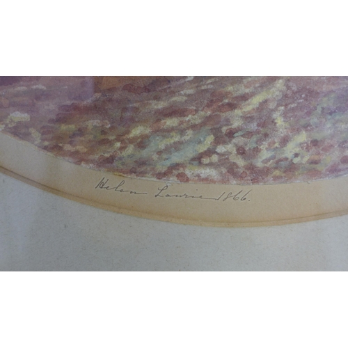 HELEN LAWRIE, untitled watercolour of chickens, signed and dated 1866 ...