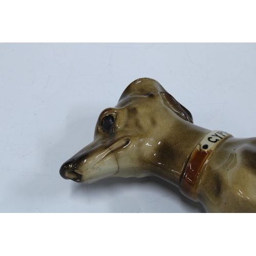 Greyhound Gypp jug, P-Garnier Enghien-France, with repair to spout, 28cm
