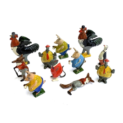 Eleven Britains 1930s Cadbury Cococubs cast lead figures comprising ...