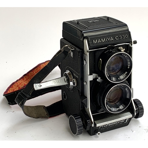 A Mamiya C330 medium format TLR camera, with Mamiya-Sekor f2.8 80mm lens
