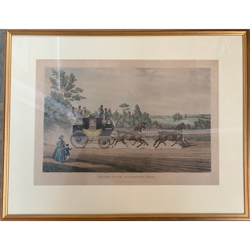 Charles Hunt (1803-1877), 'The Red Rover, Southampton Coach', coloured ...