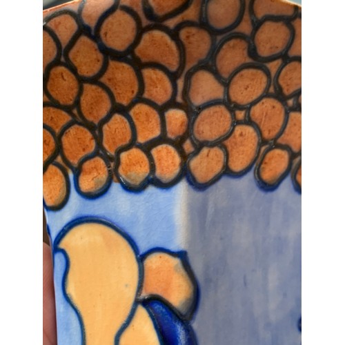 A Frederick Rhead Bursley Ware hexagonal vase, c.1927 pattern no.1432 ...