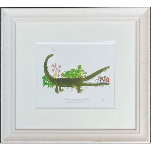 A limited edition Sir Quentin Blake for Roald Dahl print 'The Enormous ...