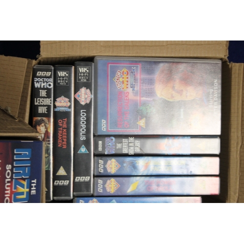 A COLLECTION OF DOCTOR WHO VHS VIDEOS
