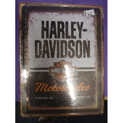 HARLEY DAVIDSON TIN SIGN H40 X 30 CM