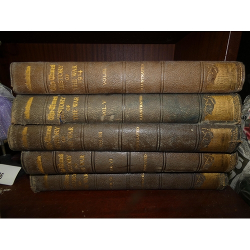 5 OLD BOOKS- ILLUSTRATED HISTORY OF THE WAR