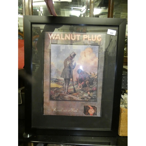 WALNUT PLUG ADVERT POSTER