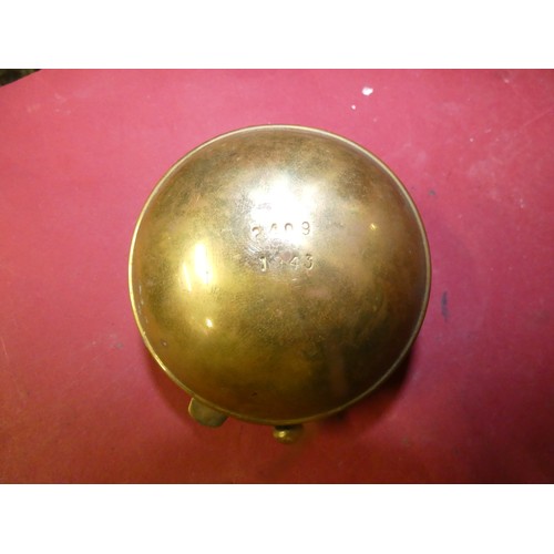 ORIGINAL GERMAN BRASS WATCH CASE FROM 2ND WORLD WAR NUMBERED AND DATED