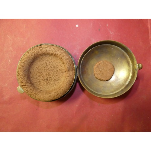 ORIGINAL GERMAN BRASS WATCH CASE FROM 2ND WORLD WAR NUMBERED AND DATED