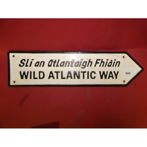 CAST IRON WILD ATLANTIC WAY SIGN